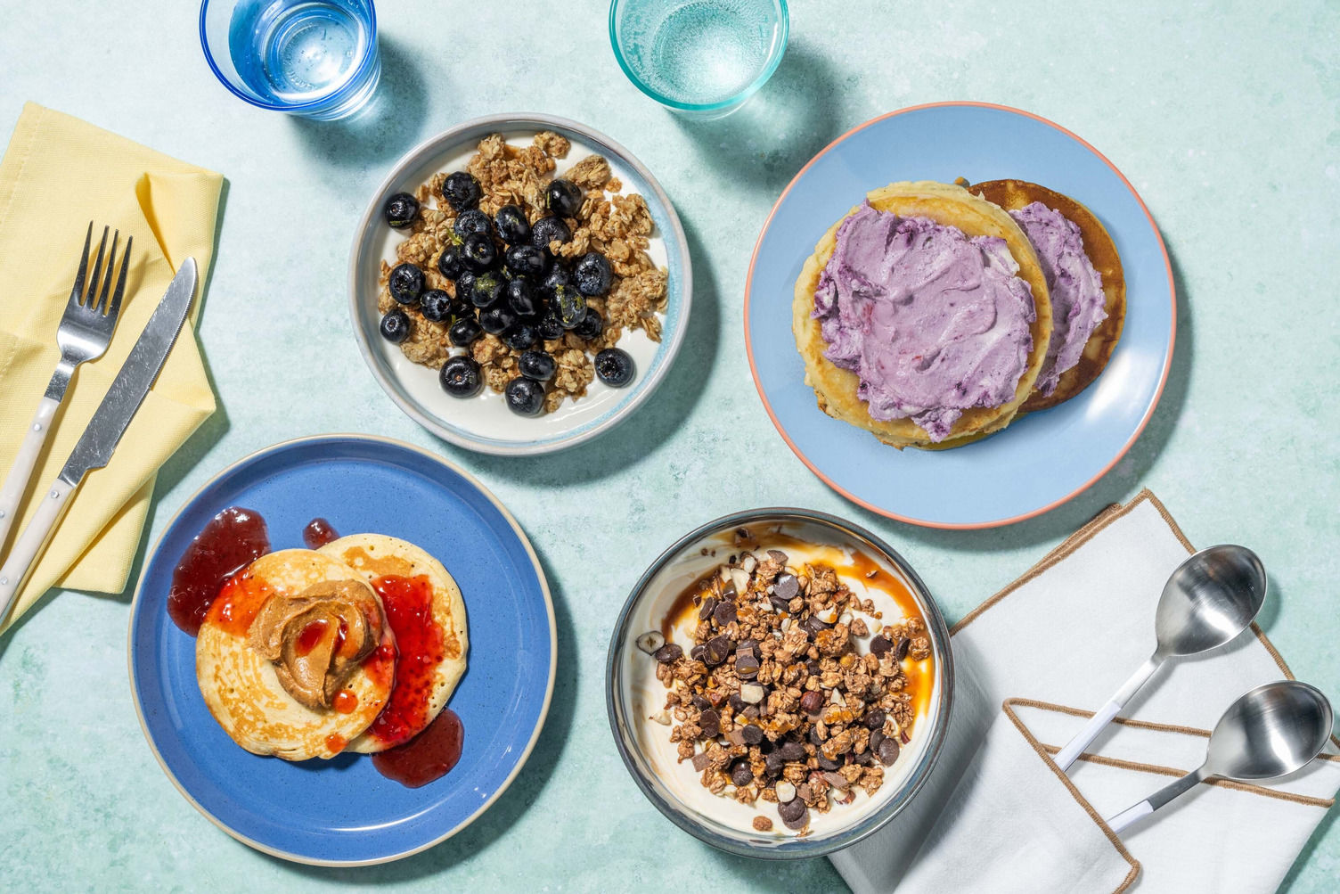 Breakfast Plan | Granola Yoghurt and Pancakes | 4 Meals | 2 Portions ...