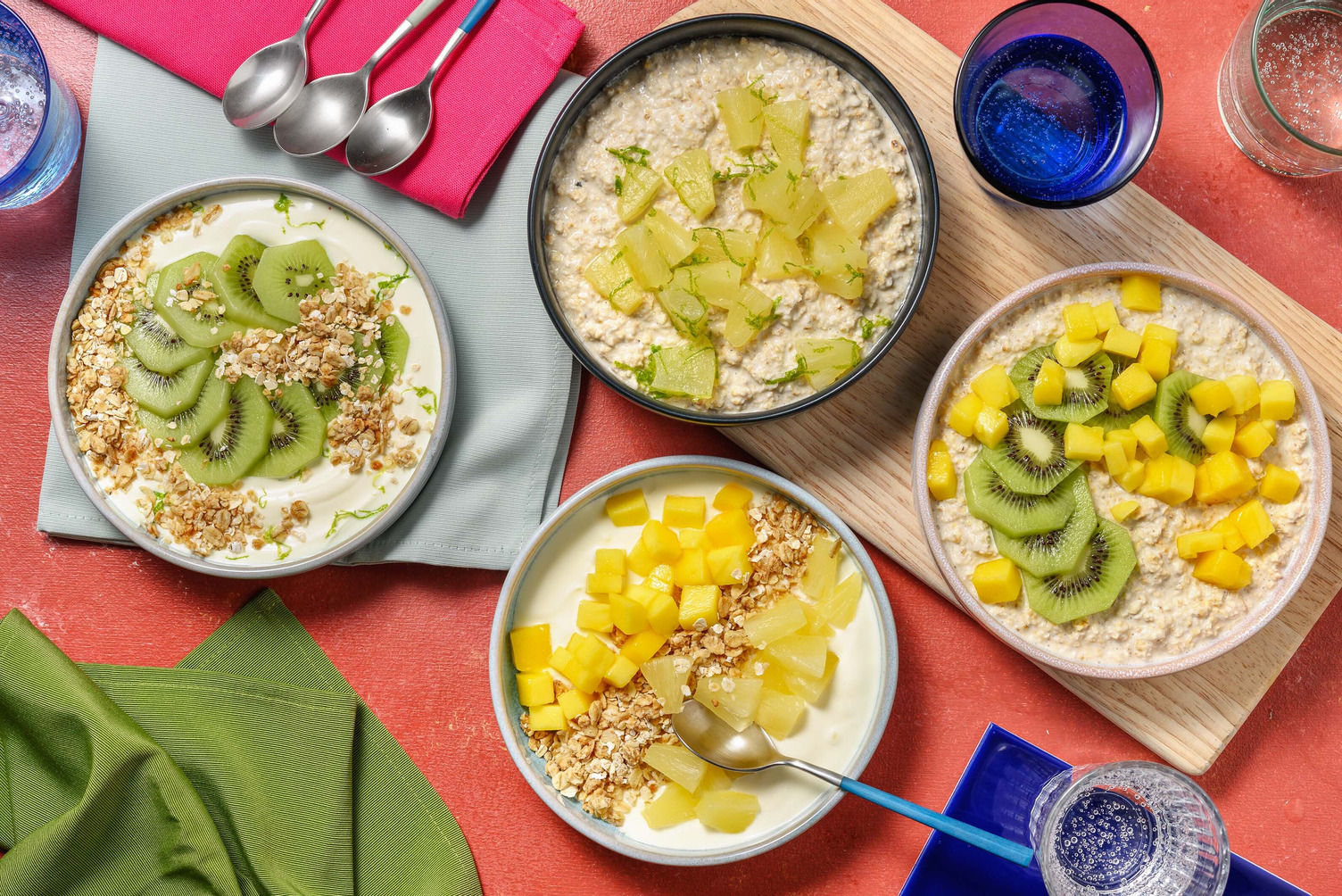 Tropical Breakfast Plan | Granola and Oats | 4 Meals | 2 Portions Each ...