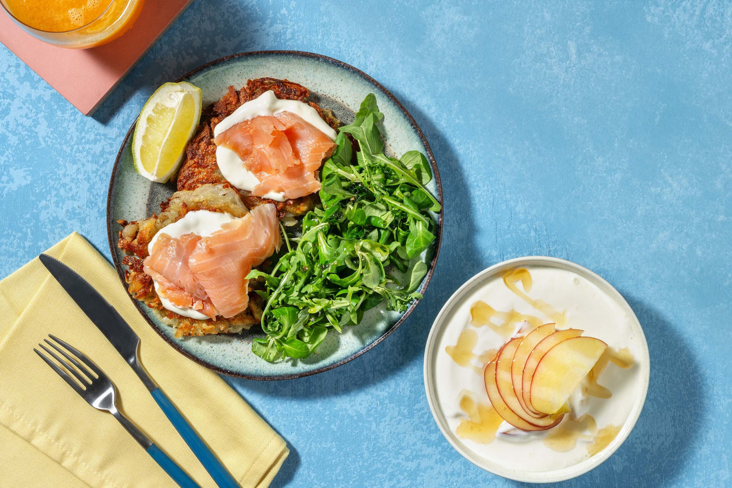 Brunch : Paillassons lyonnais, crème épaisse & saumon Recette | HelloFresh