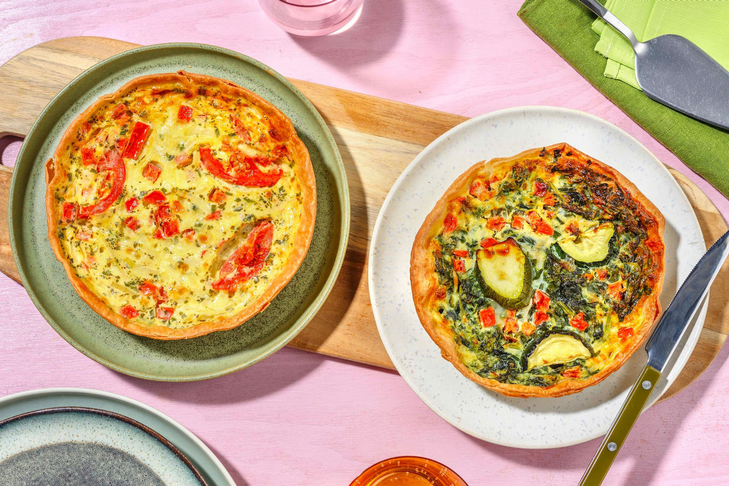 Quiche combi - Caprese & Spinazie-mozzarella Recept | HelloFresh