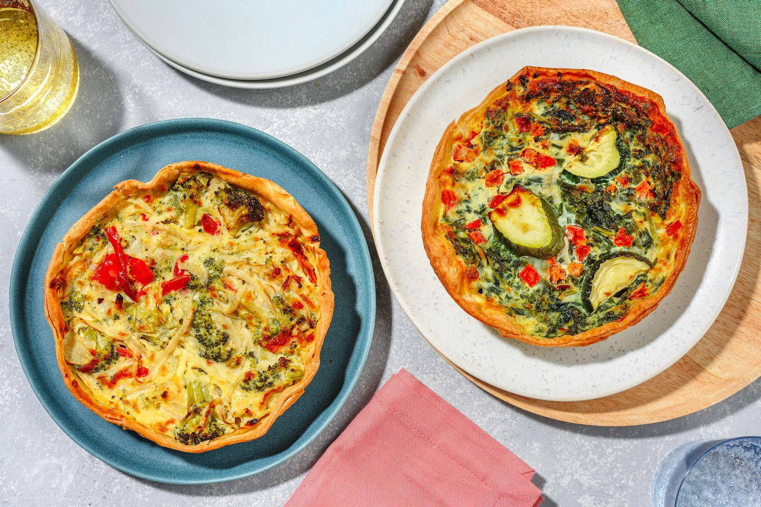 Quiche combi - Broccoli & Spinazie-mozzarella Recept | HelloFresh
