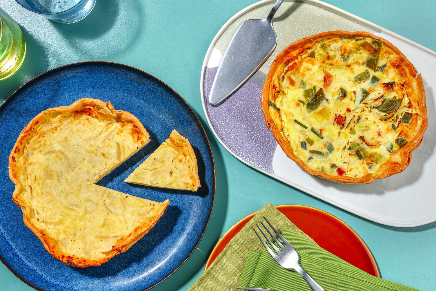 Quiche combi - Lorraine & Ham en prei Recept | HelloFresh