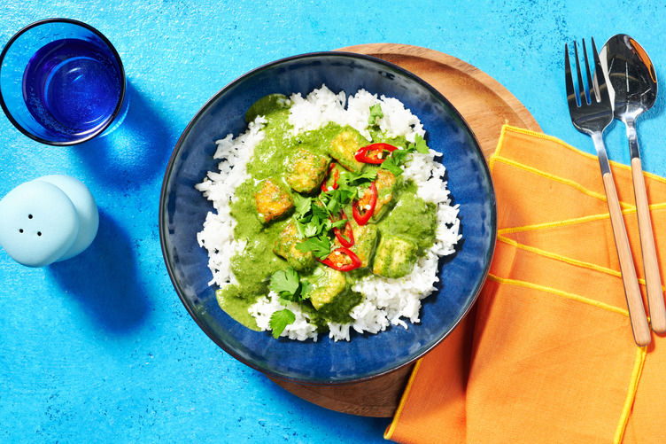 Spinach and Golden Cheese Curry Recipe | HelloFresh