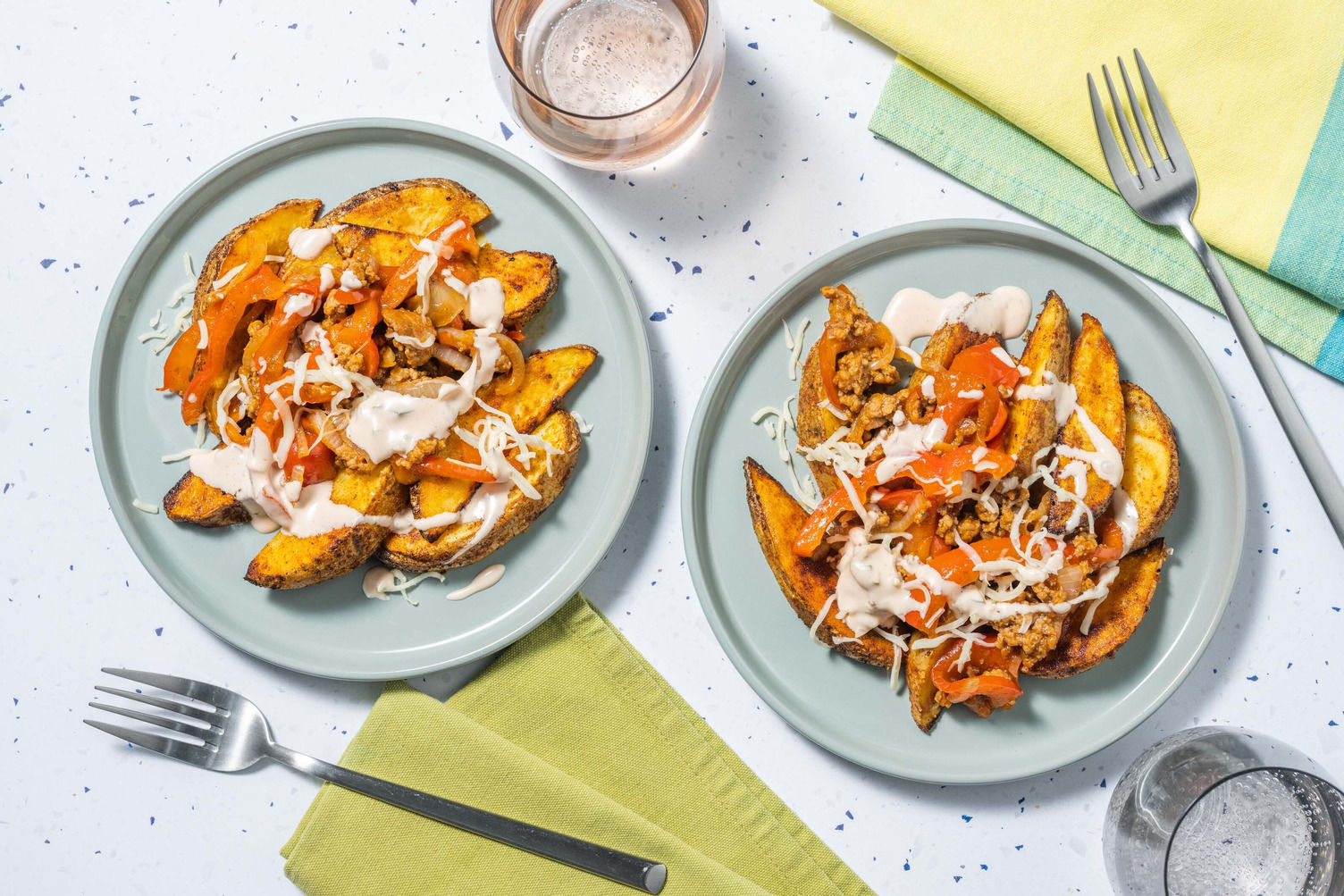 Caribbean Style BBQ Pork Loaded Wedges Recipe | HelloFresh