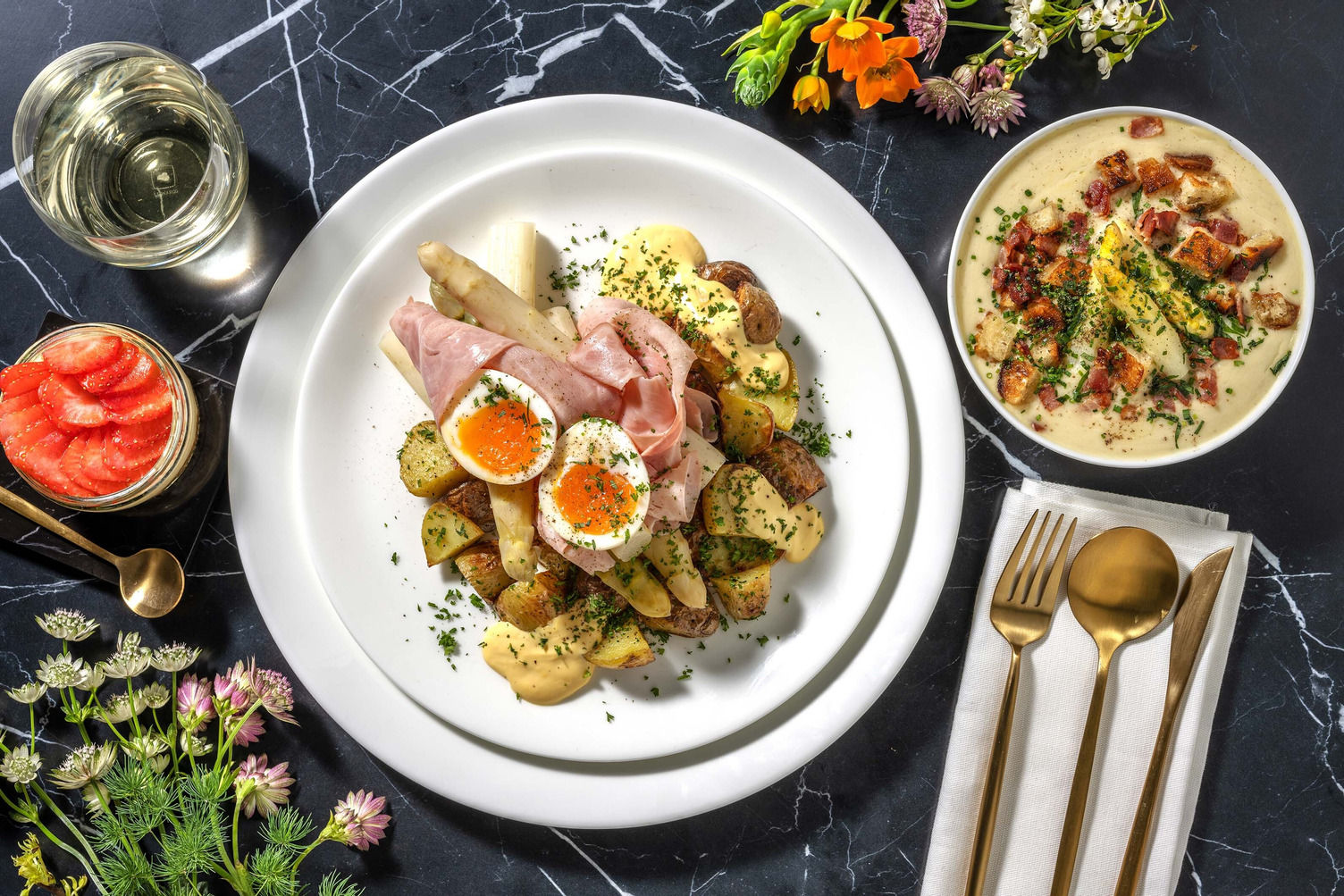 Aspergebox ham | 3-gangen menu Recept | HelloFresh