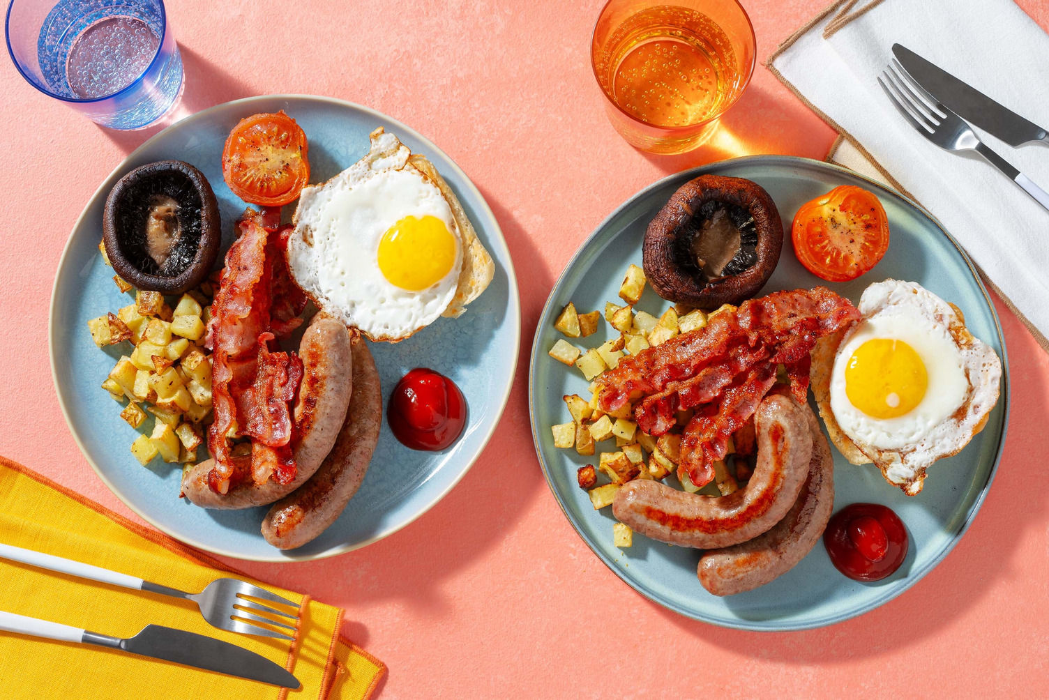 Full English Breakfast and Diced Potatoes Recipe | HelloFresh