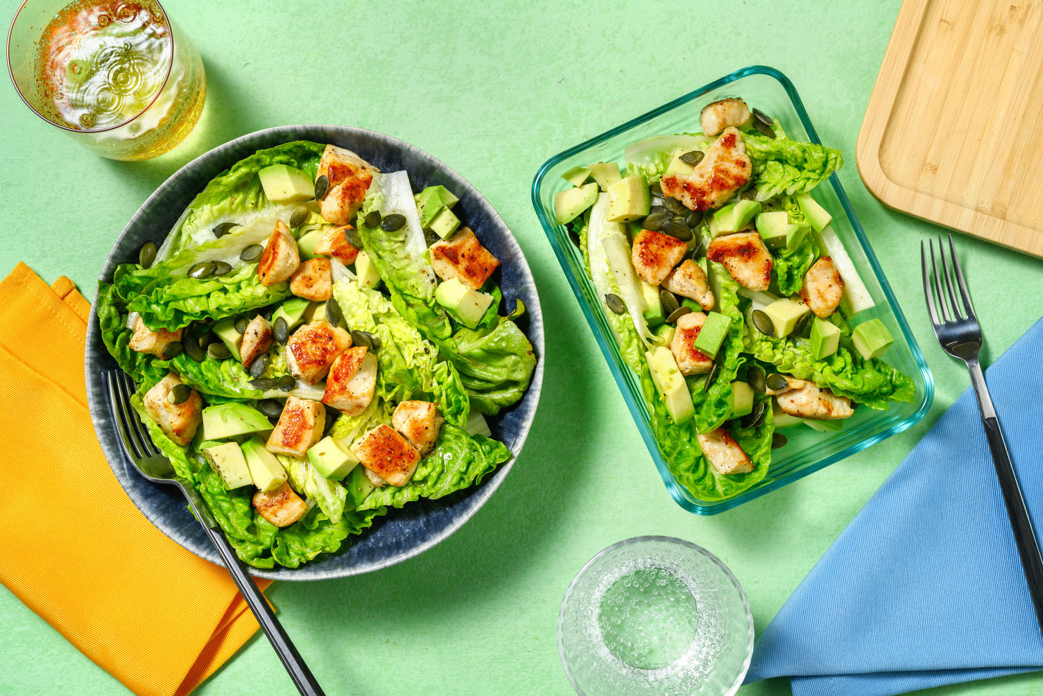 Chicken, Avocado and Herby Crouton Salad Recipe | HelloFresh