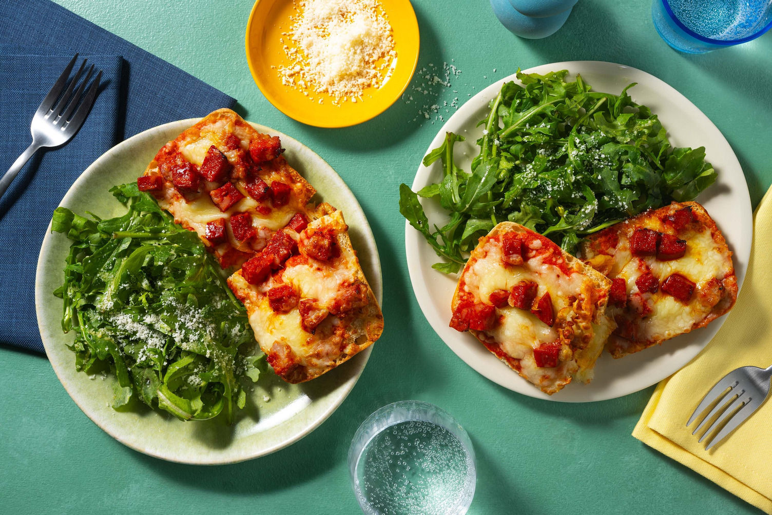 Mini Cheesy Chorizo Ciabatta Pizzas Recipe | HelloFresh