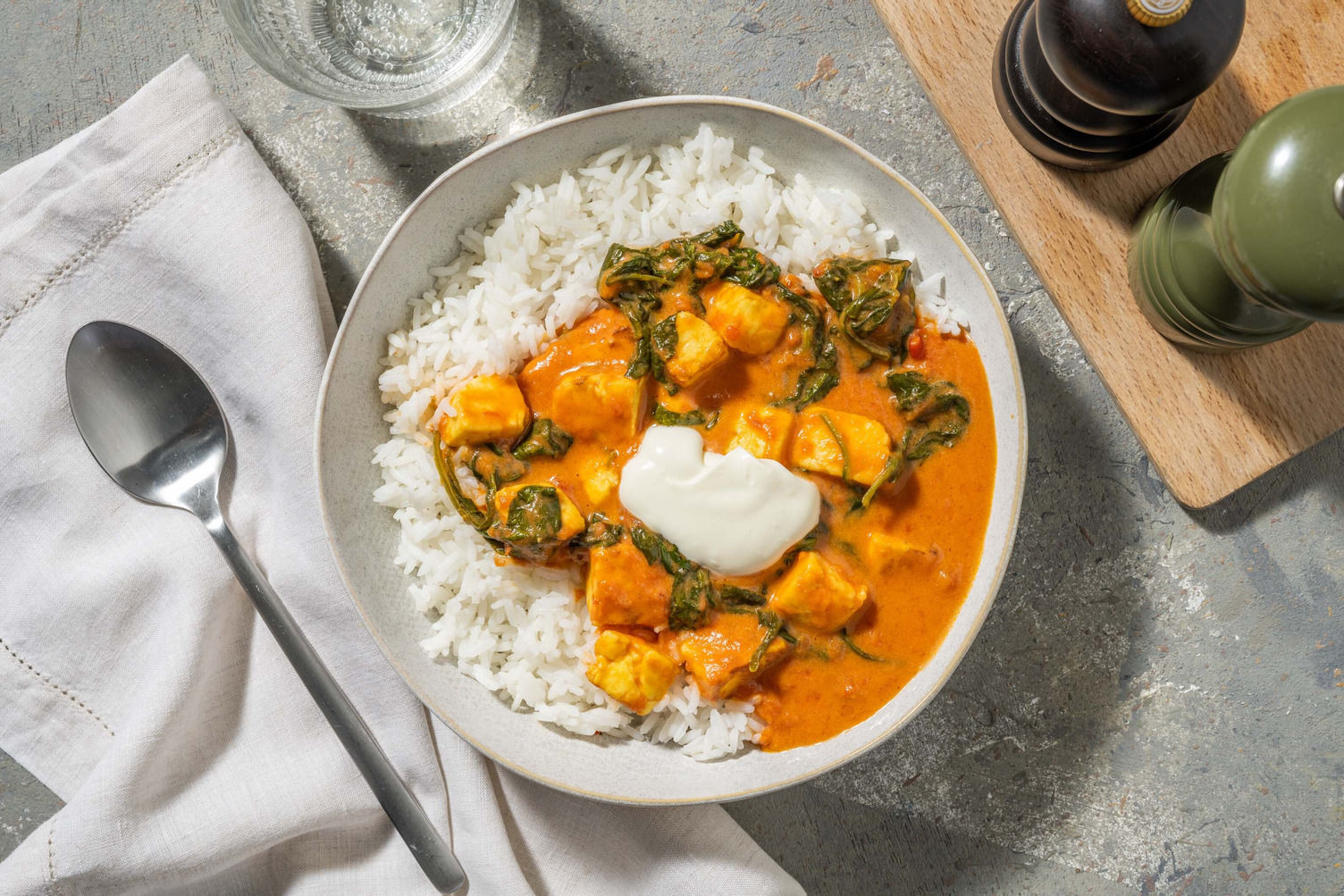 Halloumi, Tomato and Spinach Curry Recipe | HelloFresh