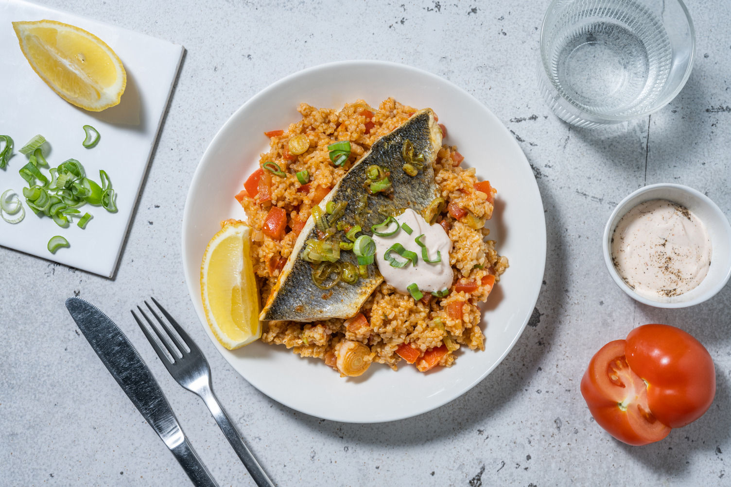 Filet de merlu sauce harissa Recette | HelloFresh