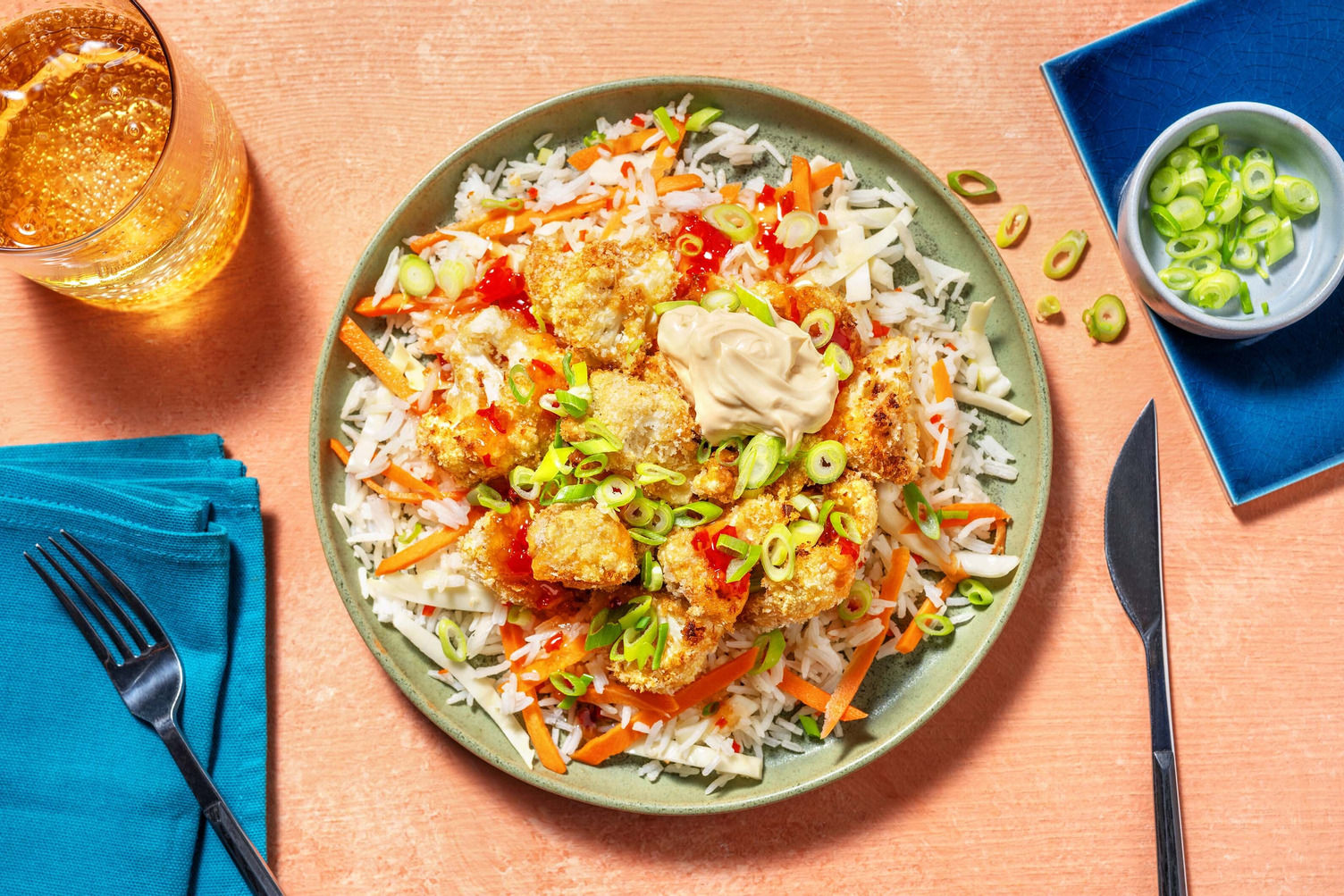 Nutri-Score witte rijst gekookt - Crispy sesam-bloemkoolstukjes Recept | HelloFresh