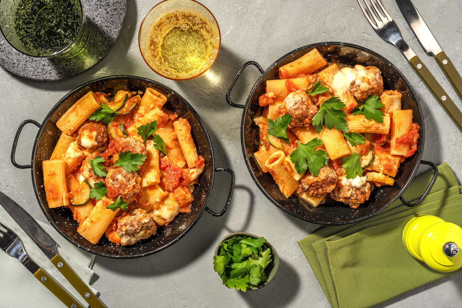 Mixed mince meatball skillet | HelloFresh