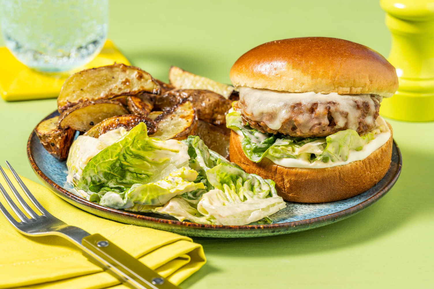 Cheesy BBQ Plant-Based Burger Recipe | HelloFresh