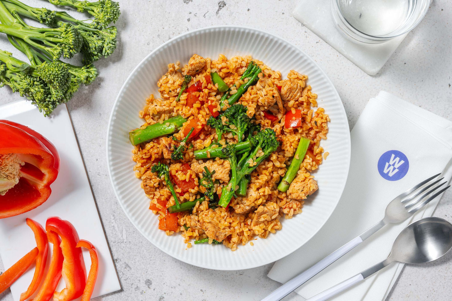 Quick Spicy Chicken and Pepper Bulgur Recipe | HelloFresh