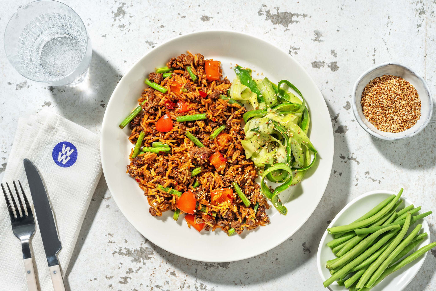 Hoisin Beef and Sesame Fried Rice Recipe | HelloFresh