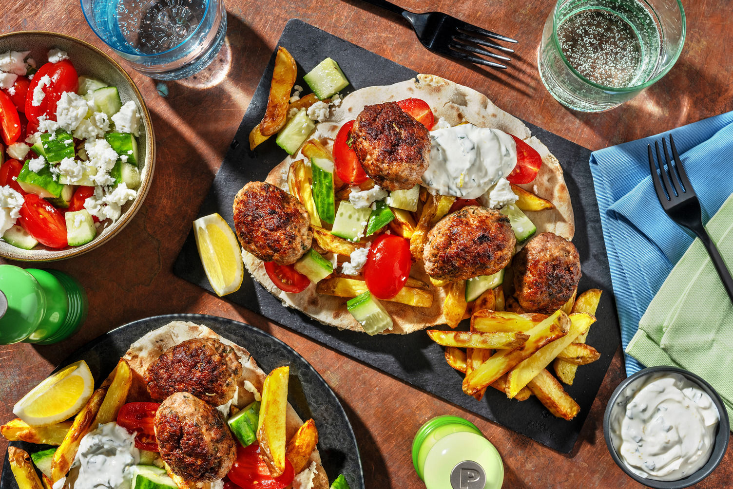 Greek Inspired Oregano Pork Kofta Gyros Recipe | HelloFresh