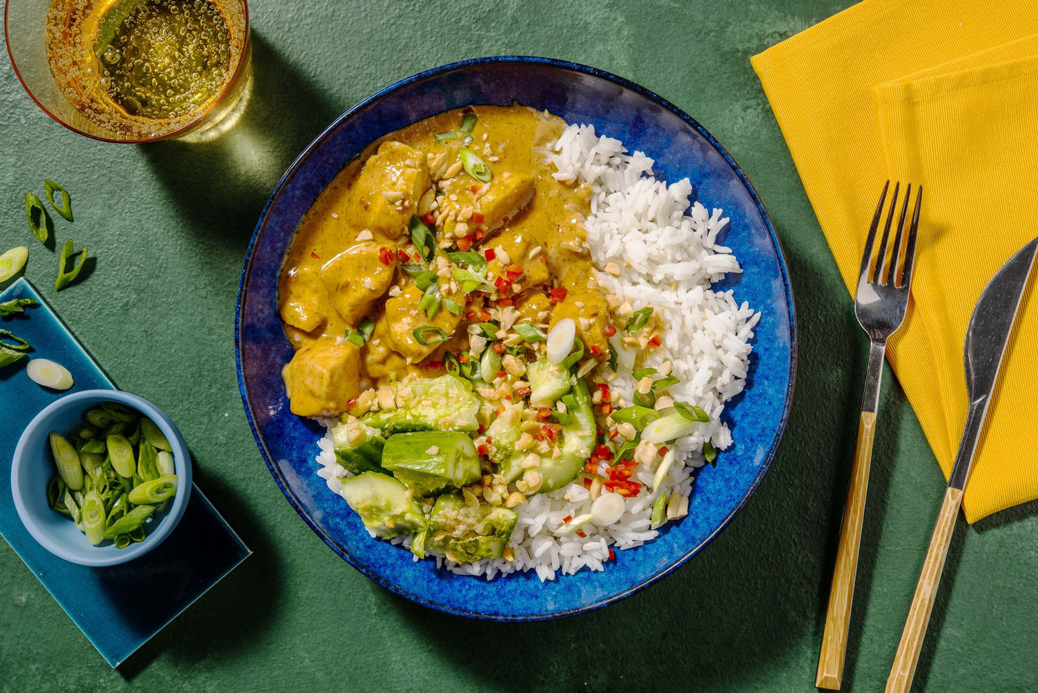 Ultimate Chicken Satay Style Curry and Stir-Fried Green Veg Recipe ...