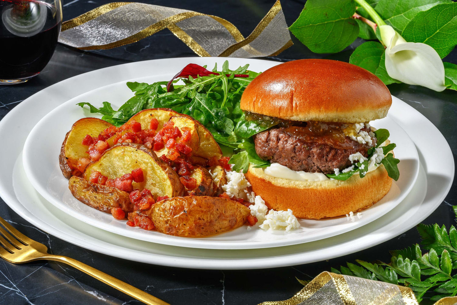 Very Merry Cheesy Maple Bacon Burger Recipe | HelloFresh
