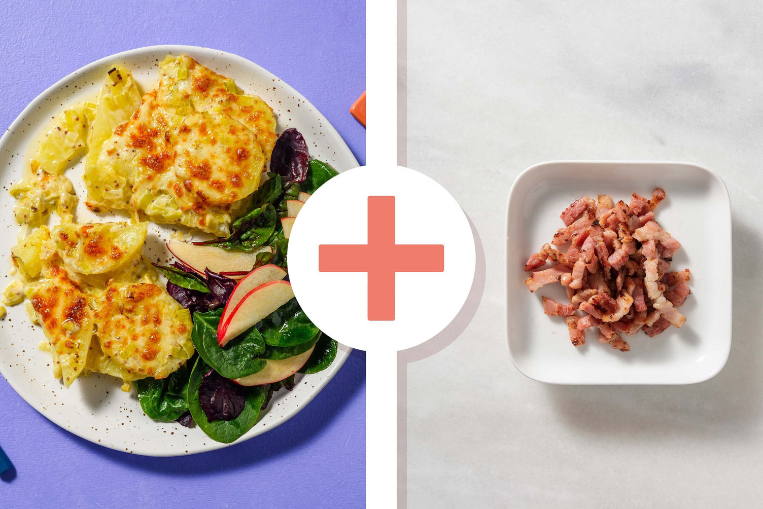 Two Cheese, Bacon, Leek and Potato Gratin Recipe | HelloFresh