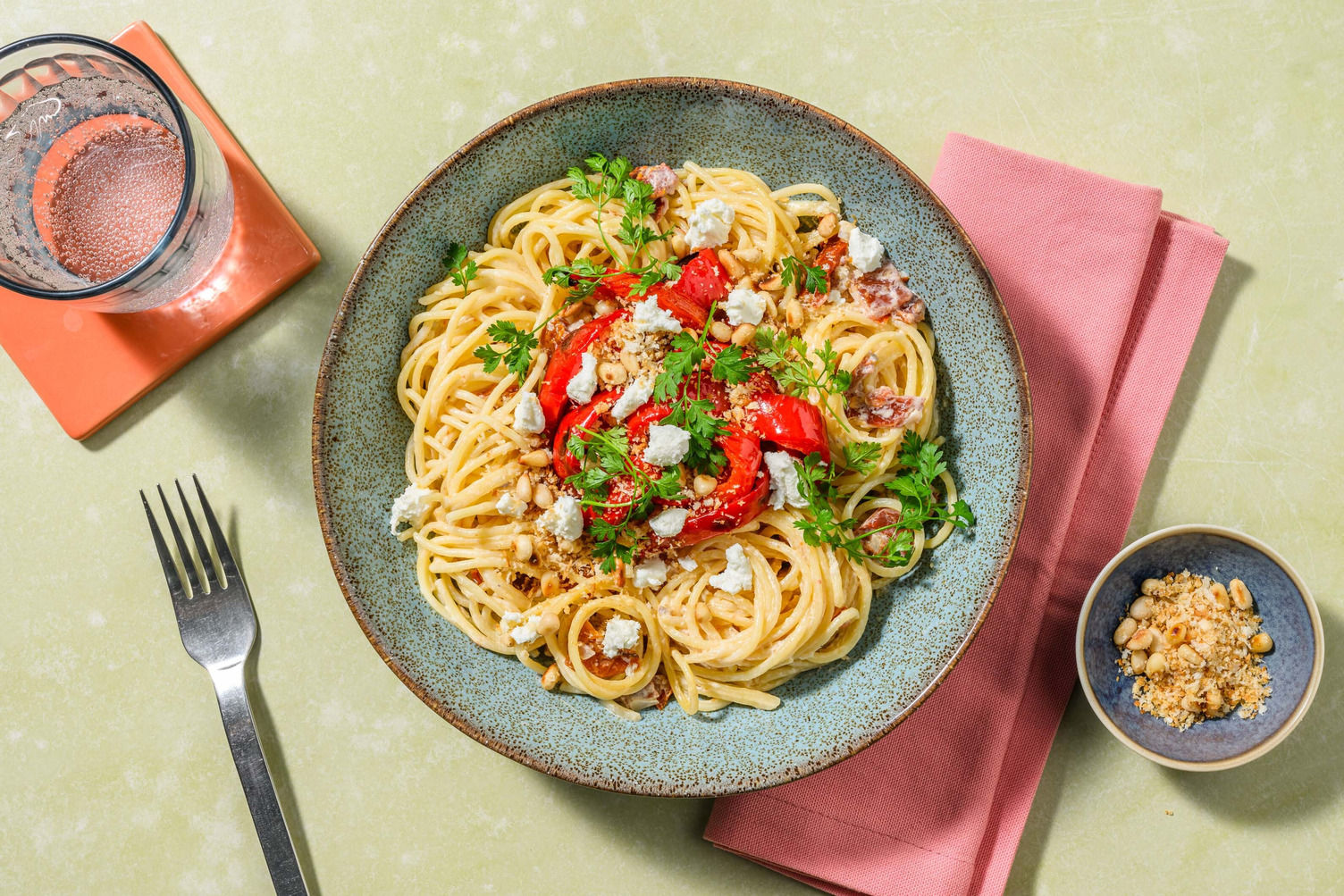 Creamy goat cheese spaghetti | HelloFresh