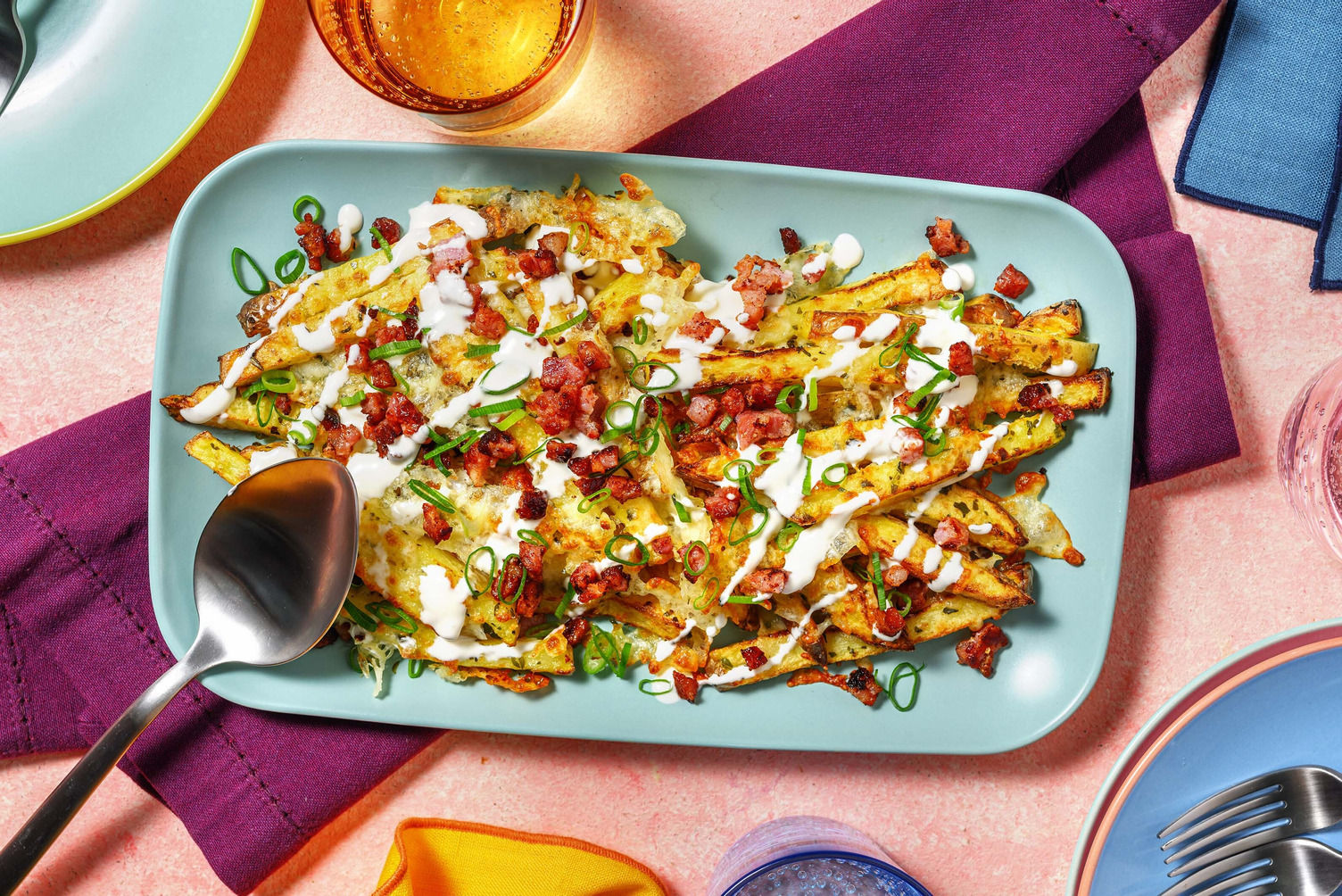 Loaded bacon and cheese fries | HelloFresh