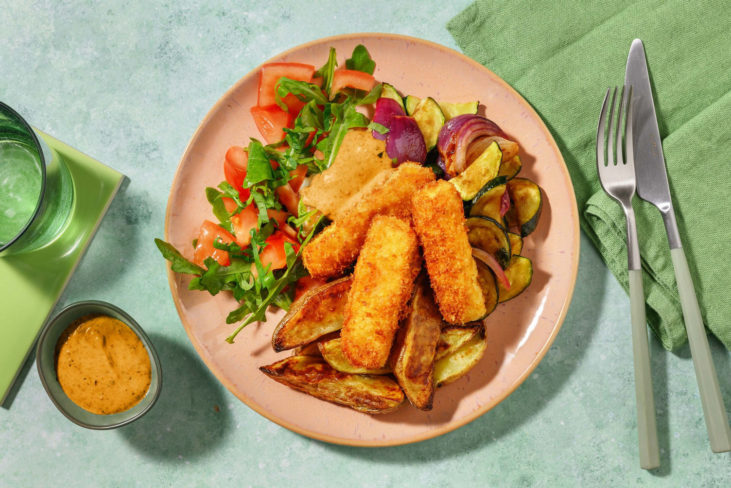 Medelhavsinspirerad panerad grillost Recept | HelloFresh