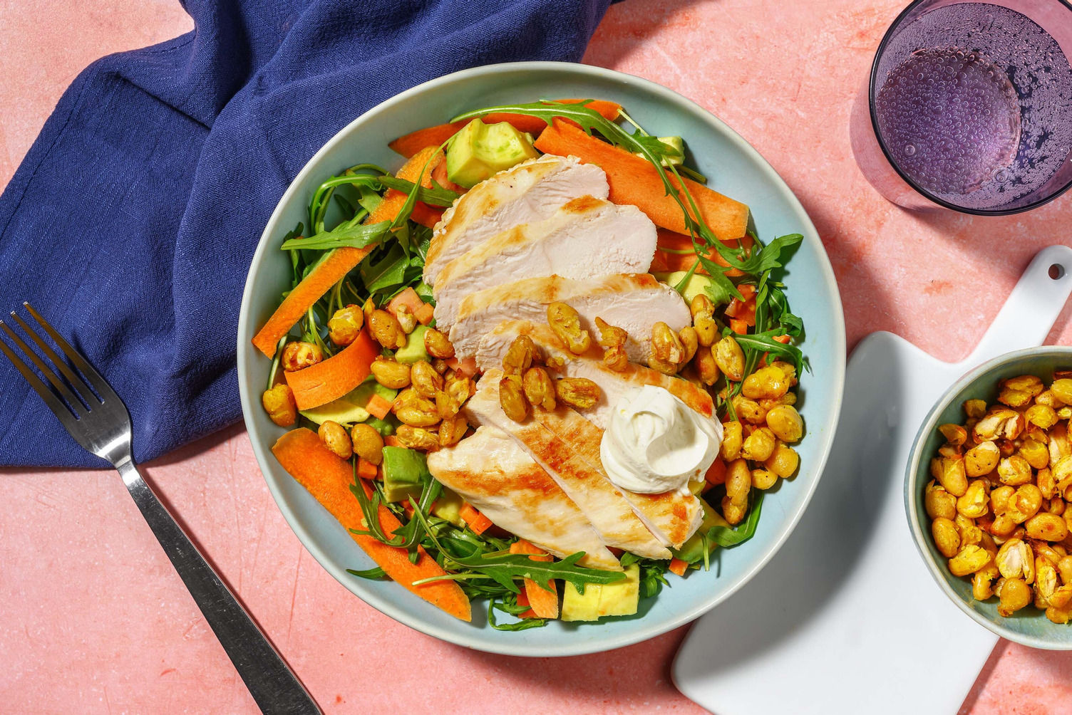 Stekt kyckling och rostade bönor Recept | HelloFresh