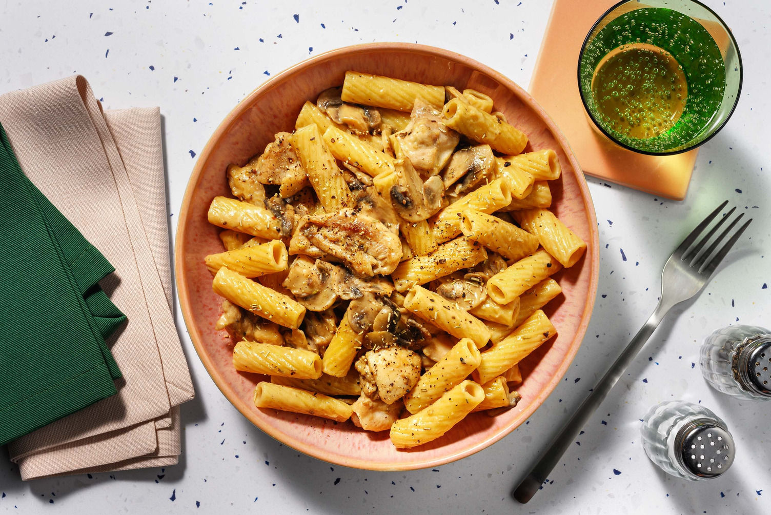 Easy Peasy Chicken and Mushroom Pasta Recipe | HelloFresh