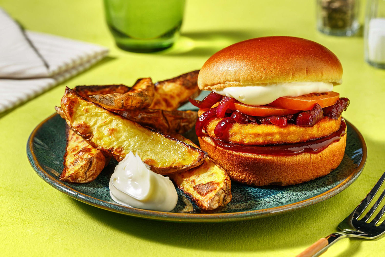 Veganer Crispy Chickimicki Burger Rezept | HelloFresh