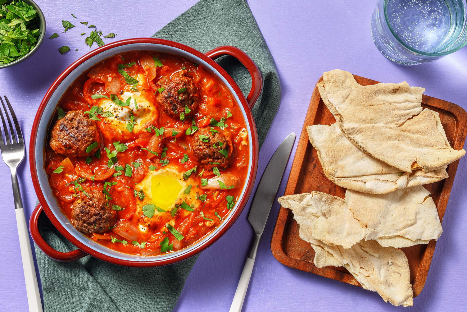 Chakchouka aux boulettes de viande Recette | HelloFresh