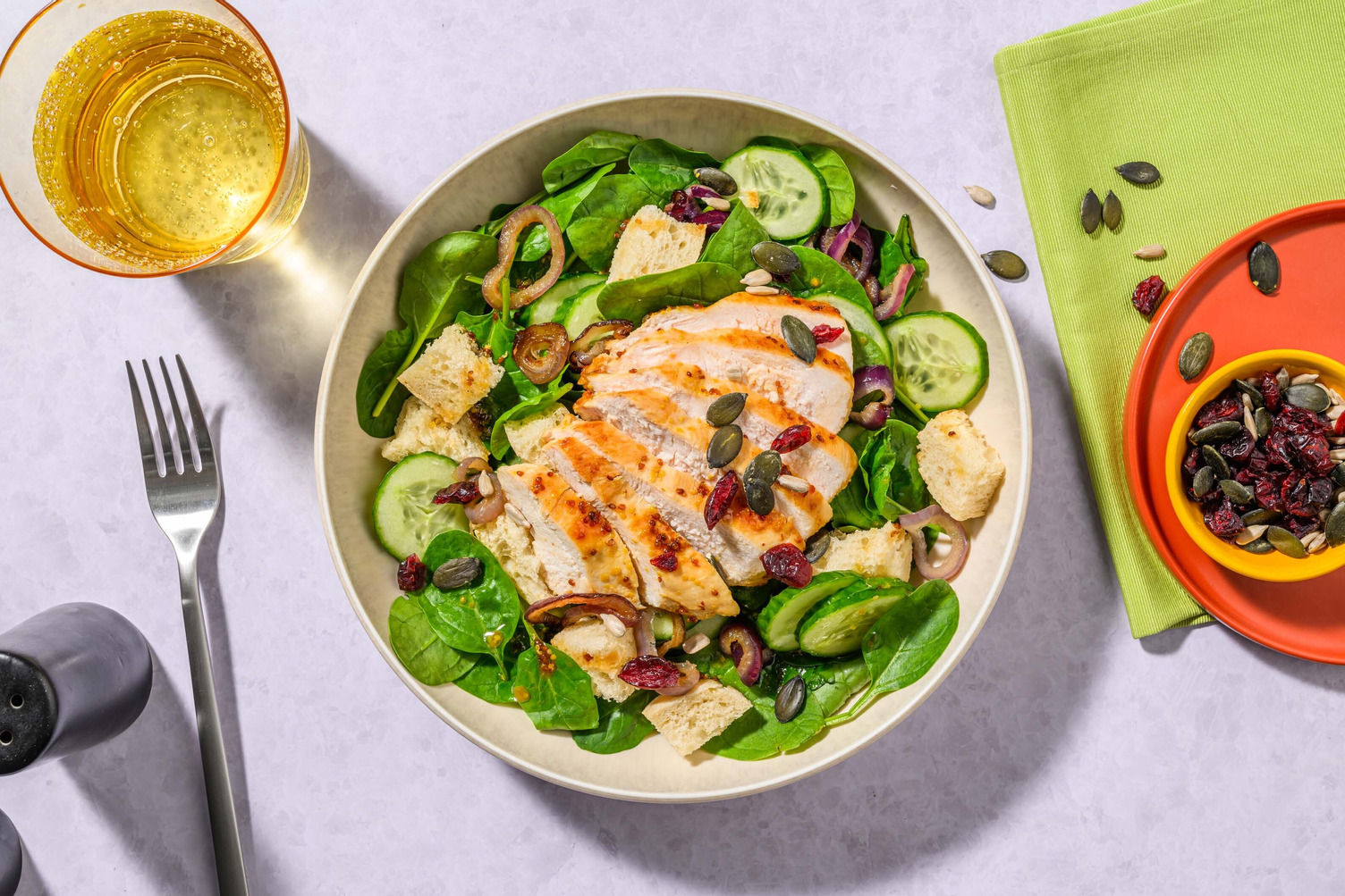Maple-Mustard Grilled Chicken Breast Salad Recipe | HelloFresh