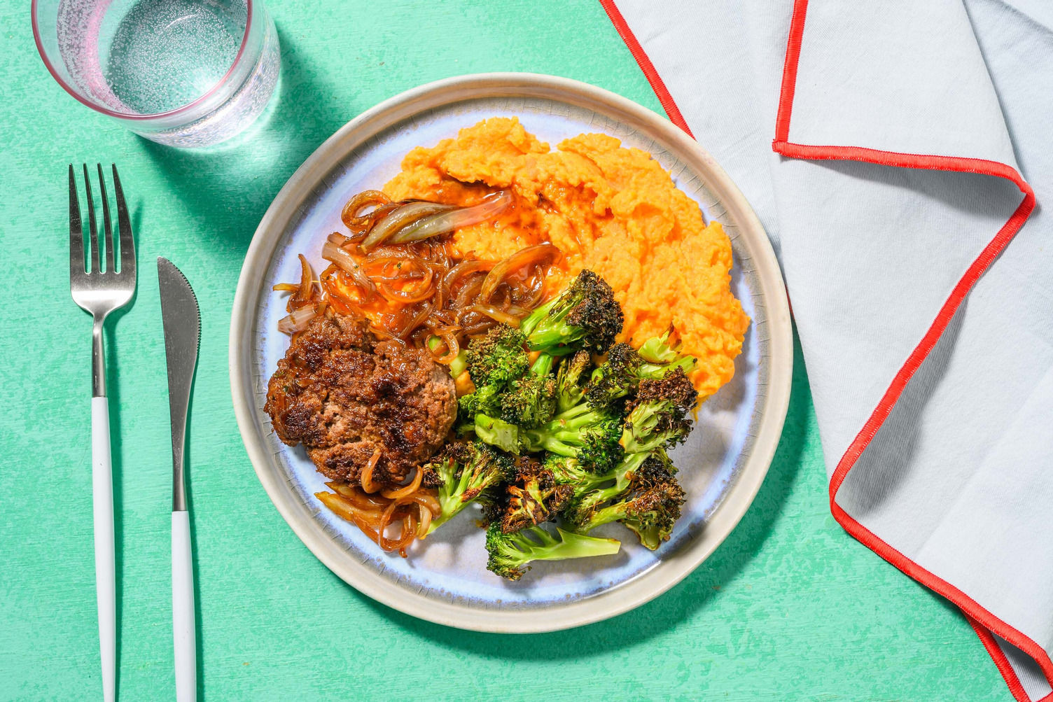 Salisbury Beyond Meat® in Onion Gravy Recipe | HelloFresh