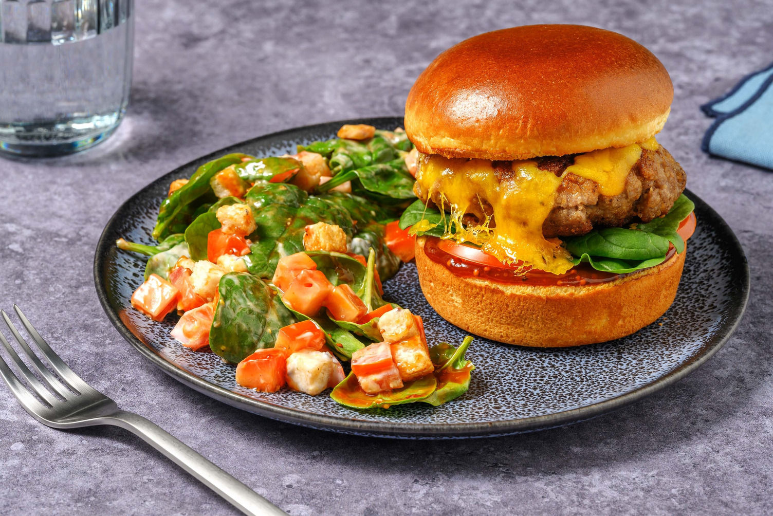 BBQ Cheddar Beef Burgers Recipe | HelloFresh