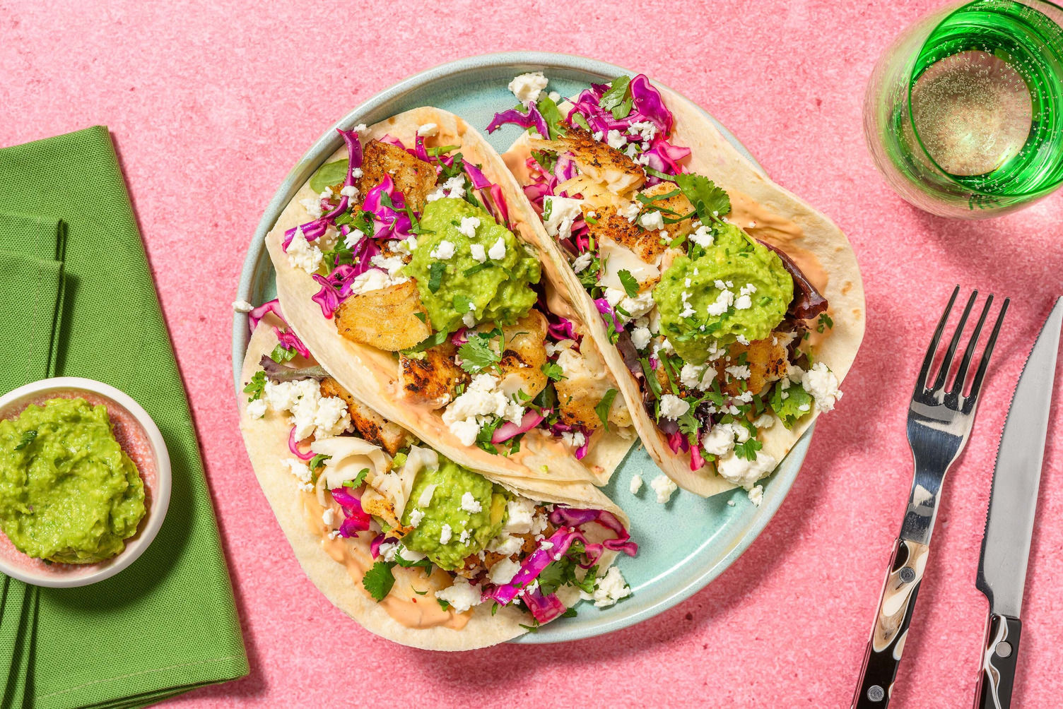 Pan-Seared Baja-Style Salmon Tacos Recipe | HelloFresh