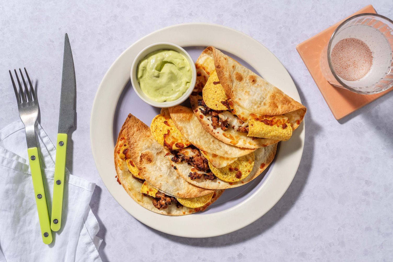 SuperQuick Beyond Meat® Crunch Quesadillas Recipe | HelloFresh