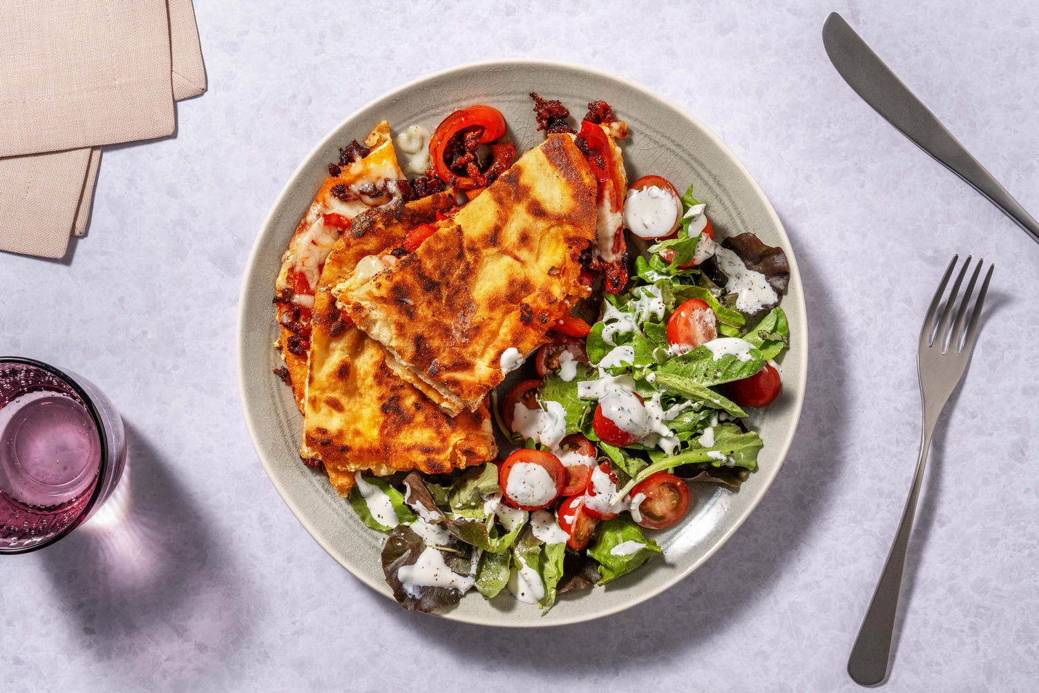 SuperQuick Cheesy Beef-and-Pepper Stuffed Pockets Recipe | HelloFresh