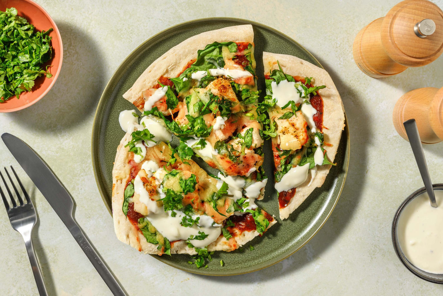 SuperQuick Chipotle Chicken Flatbreads Recipe | HelloFresh
