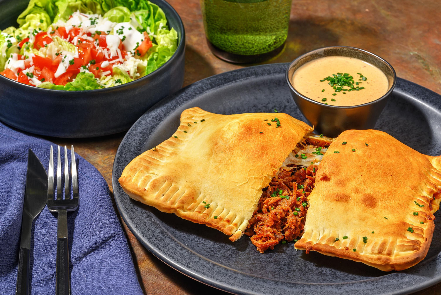 Italiensk pulled beef-calzone | HelloFresh