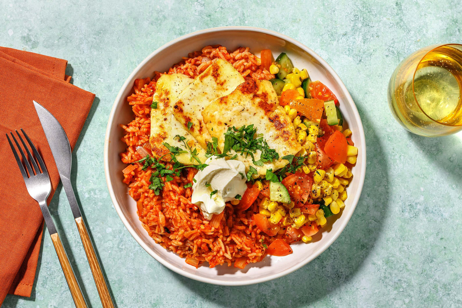 Mexicansk ris- og grillostbowl | HelloFresh