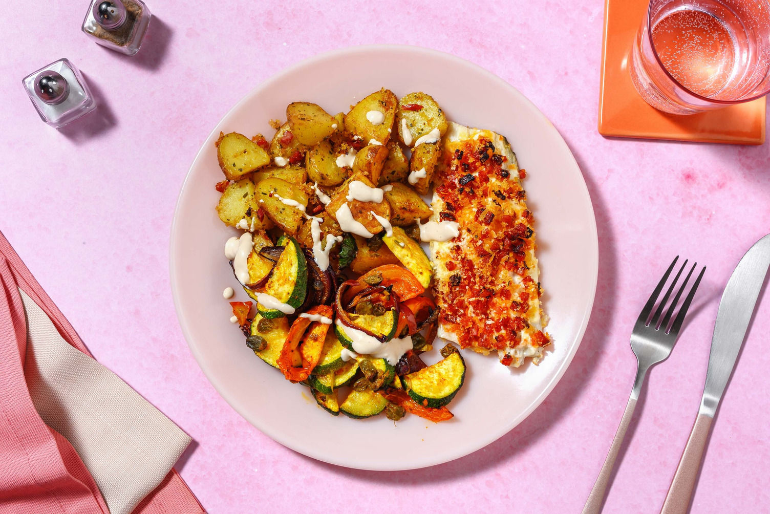 Filet de pangasius en croûte de chorizo croquante Recette | HelloFresh