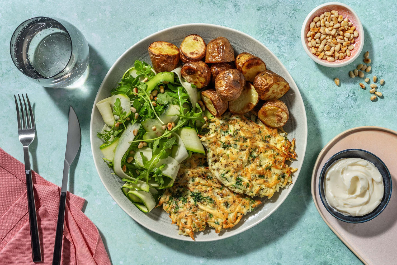 Pan fried celeriac fritters | HelloFresh