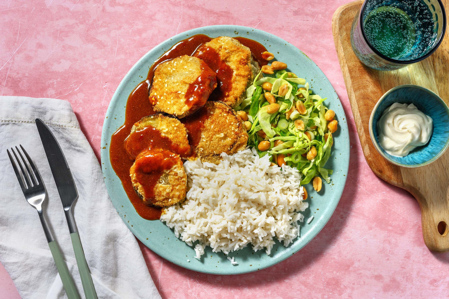 Krispig aubergine-katsu Recept | HelloFresh