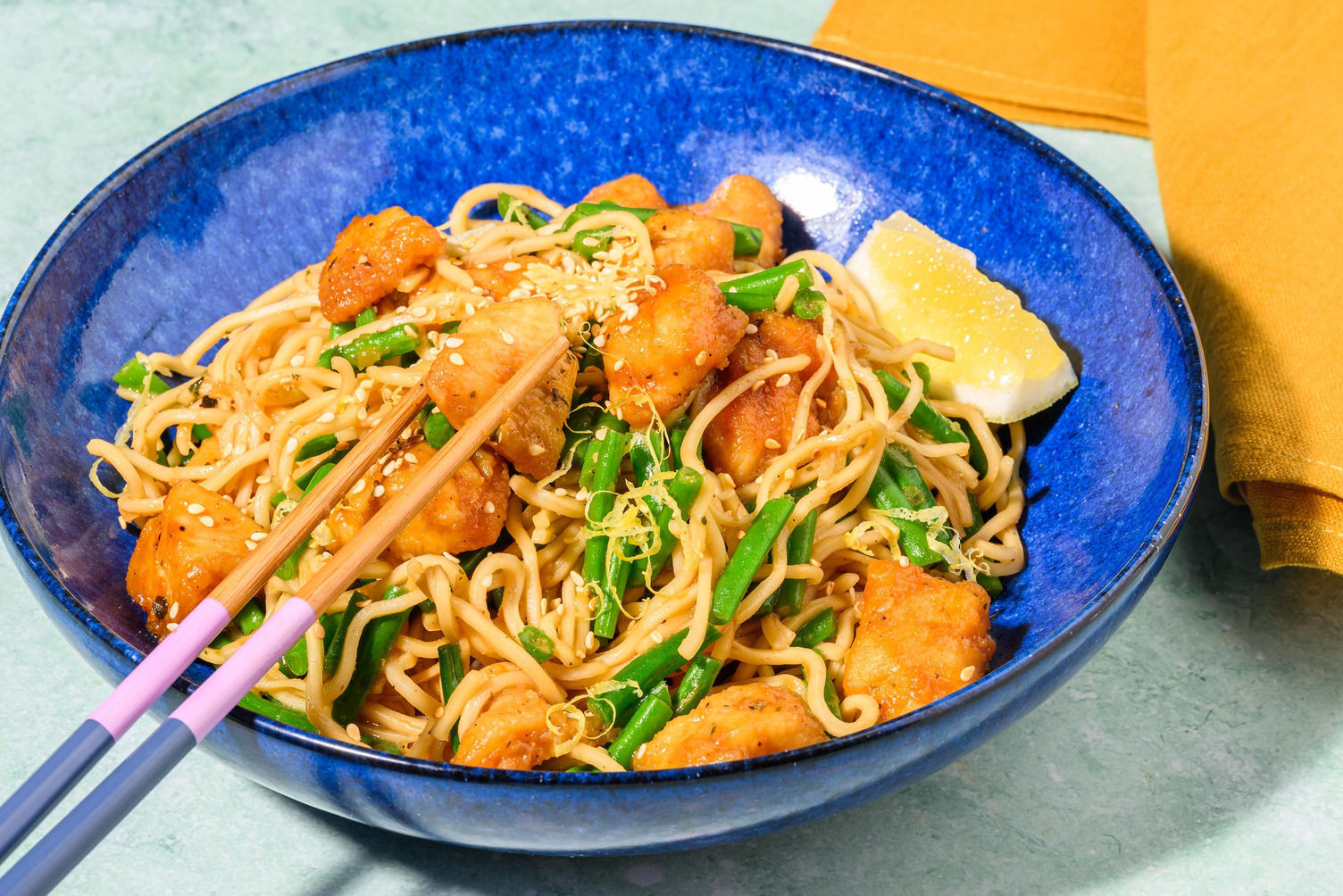 Sesame Lemon Chicken Noodles Recipe | HelloFresh
