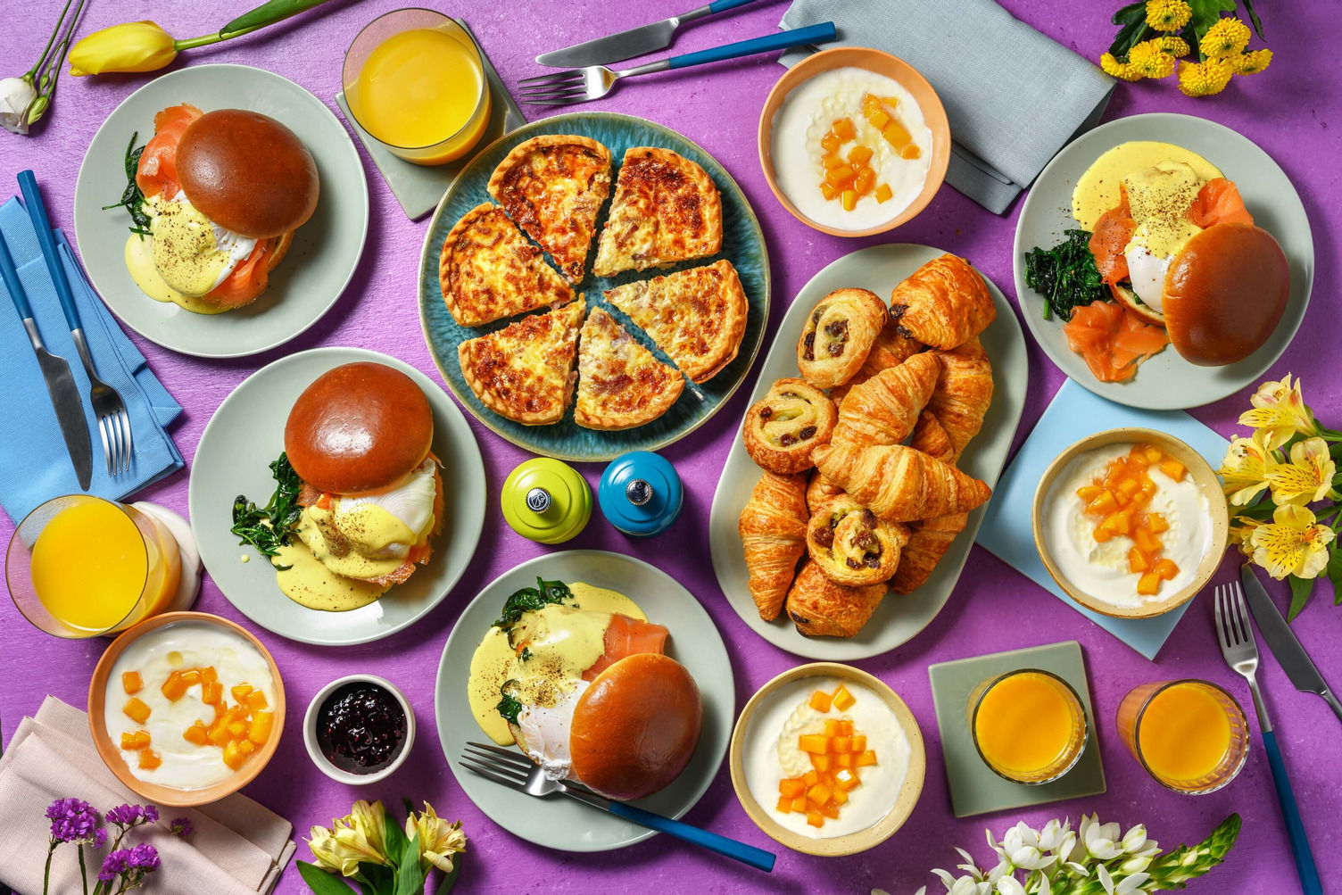 Brunch de Pâques | Quiche et œufs Bénédicte Recette | HelloFresh