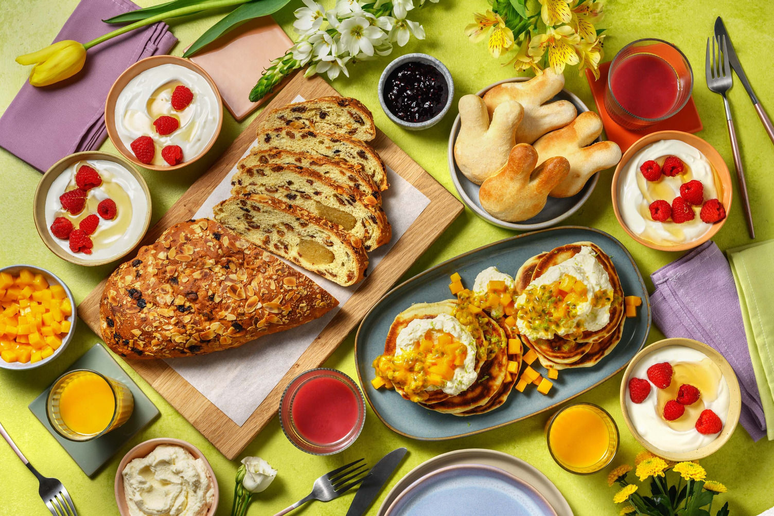 Brunchbox | Paasbrunch met Amerikaanse pancakes Recept | HelloFresh