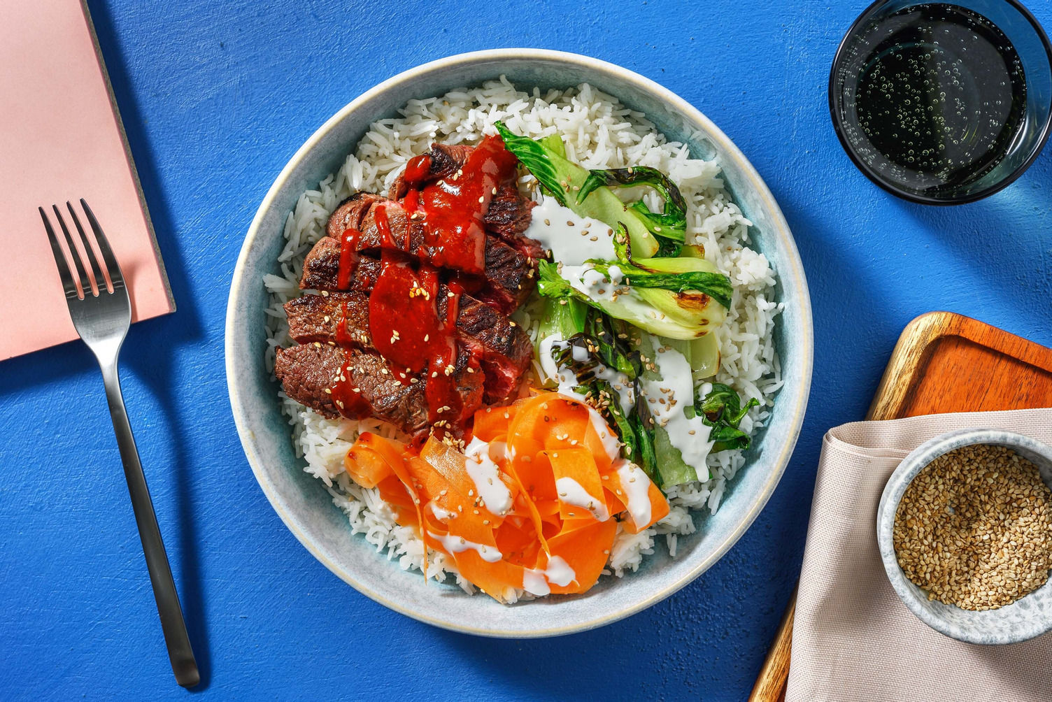 Korean Style 21 Day Aged Rump Steak Bibimbap Recipe | HelloFresh