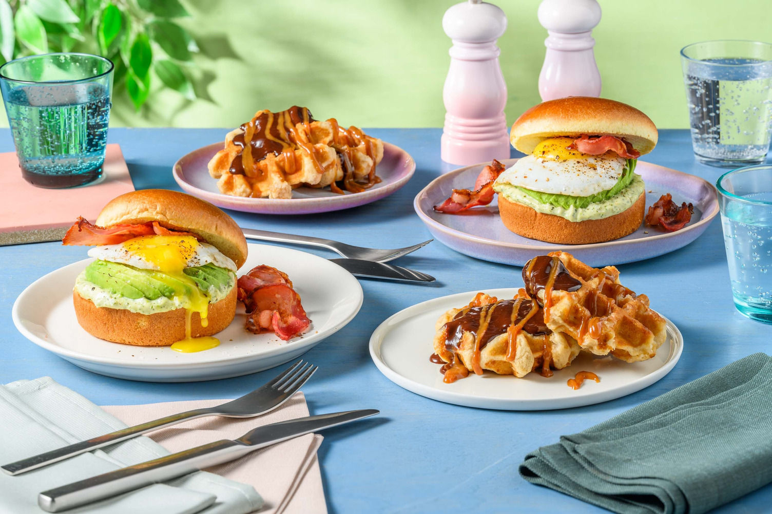 2 Course Brunch | Bacon, Avo & Pesto Mayo Bun Recipe | HelloFresh