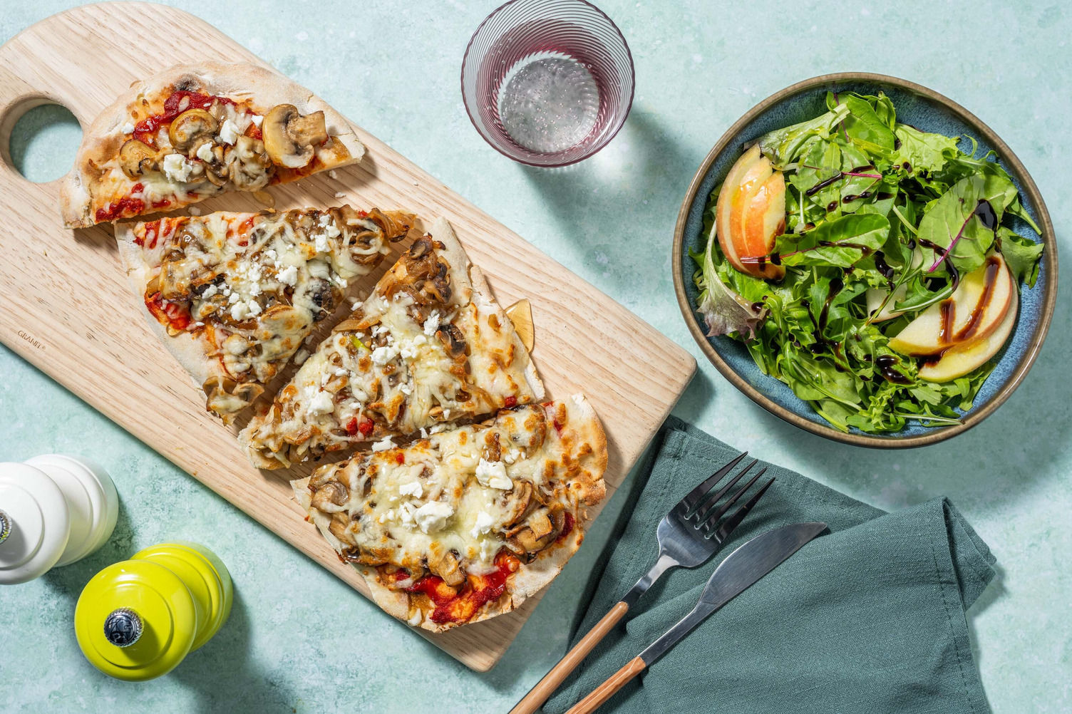 Middle Eastern Inspired Cheesy Harissa Naanizza Recipe | HelloFresh