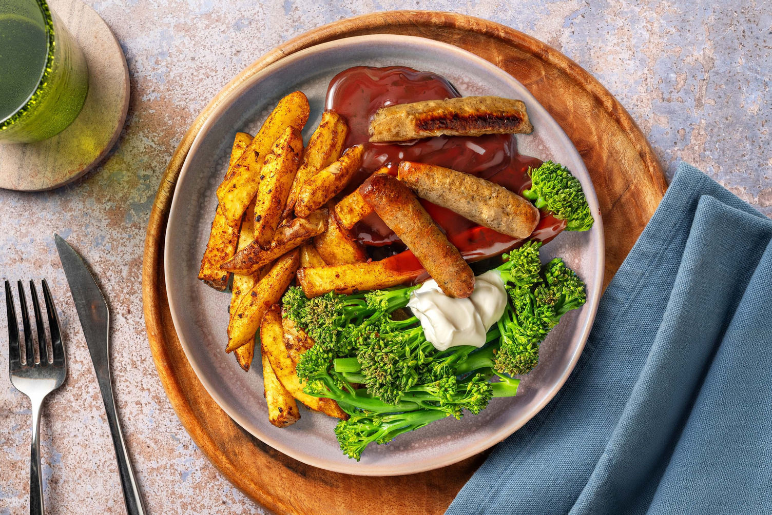 BBQ Glazed THIS™ Isn't Pork Sausage Traybake Recipe | HelloFresh