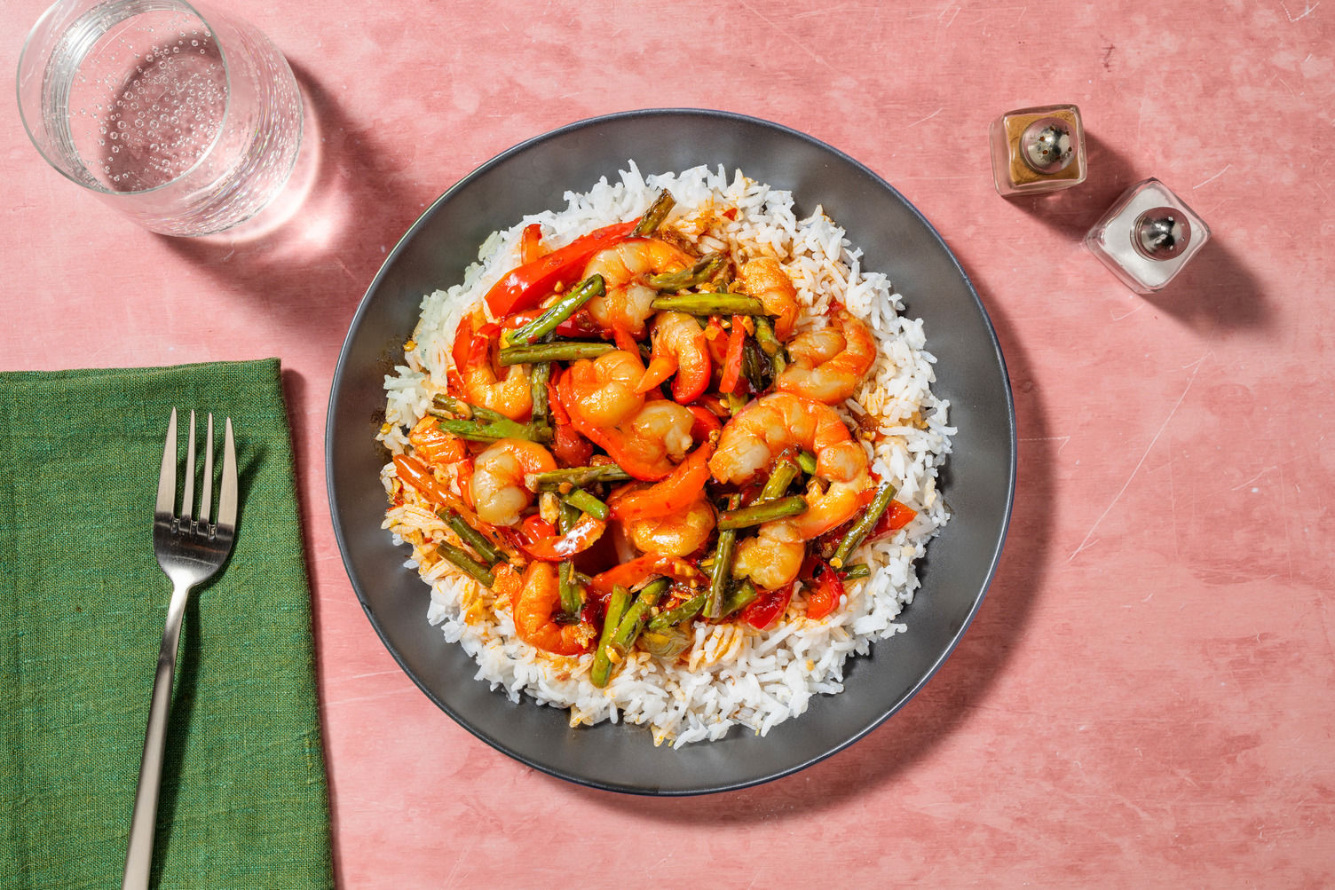Sweet Sambal-Hoisin King Prawns and Jasmine Rice Recipe | HelloFresh